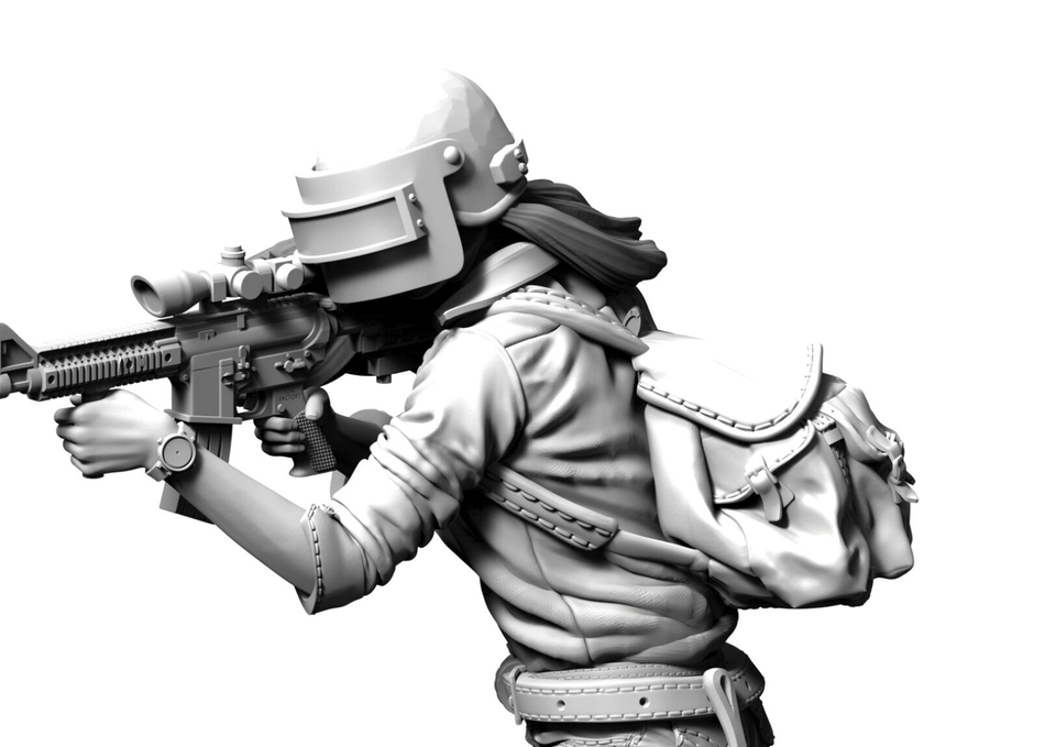 1/35 Scale Resin Figures Model Kit Beauty Soldier Girl Unpainted ...