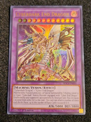 Yugioh! Cyberdark End Dragon Ultra Rare SDCS-EN044 Misprint 1st Edition NM | eBay