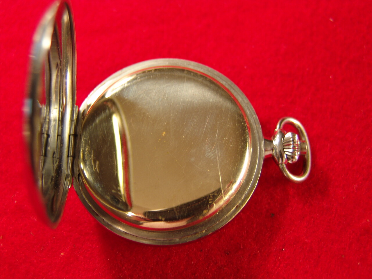 HEUER "VALJOUX 61" Pocket Watch Chronograph w/2 Registers, 1/5 second ...