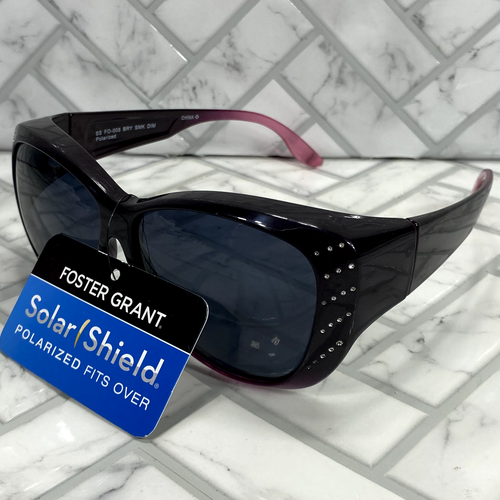 NWT Foster Grant Solar Shield Fits Over Sunglasses FO-008 BRY SMK DIM ...