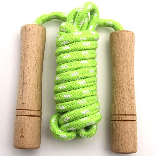 Cotton Jump Rope for Kids - Wooden Handle - Adjustable Cotton Sky Blue ...