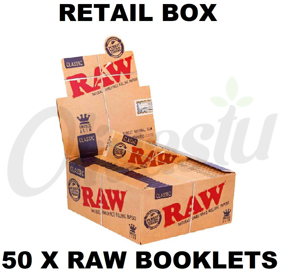 Raw Rolling Papers, King Size Slims Ultra Thin Rizla Classic Skins ...