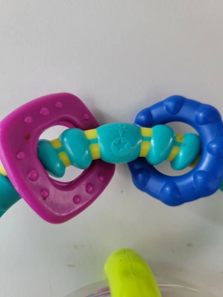 Bright Starts Grab and Spin Baby Rattle and Teether Toy BPA-Free Ages 3 ...