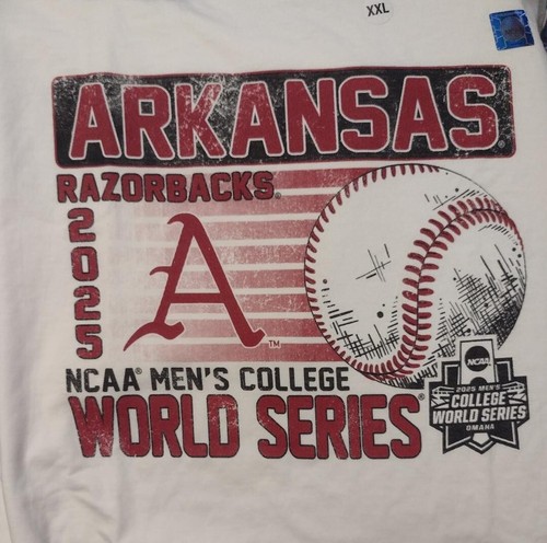 2025 College World Series CWS Arkansas Razorbacks XXL T shirt | eBay