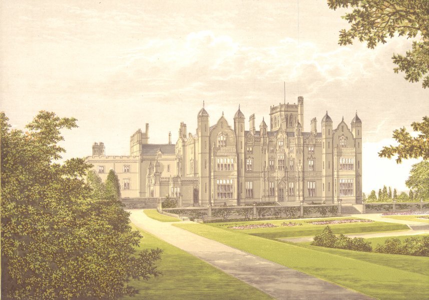 MEREVALE HALL, Atherstone, Warwickshire (Dugdale) 1891 old antique ...