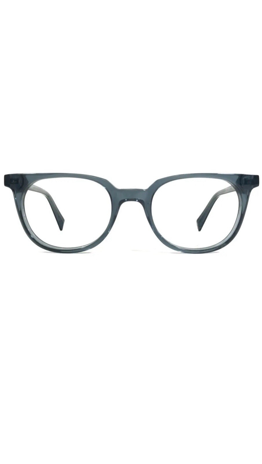 Warby Parker Eyeglasses Frames Keene 370 Clear Blue Round Horn Rim 48 ...