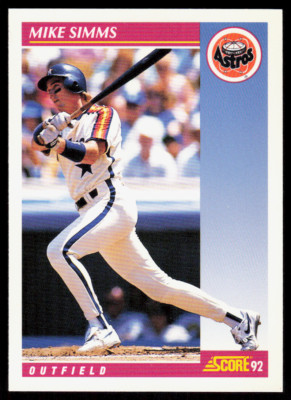 1992 Score 632 Mike Simms Houston Astros | eBay