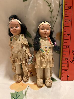 VTG Pr Native American Toy dolls Japan | eBay