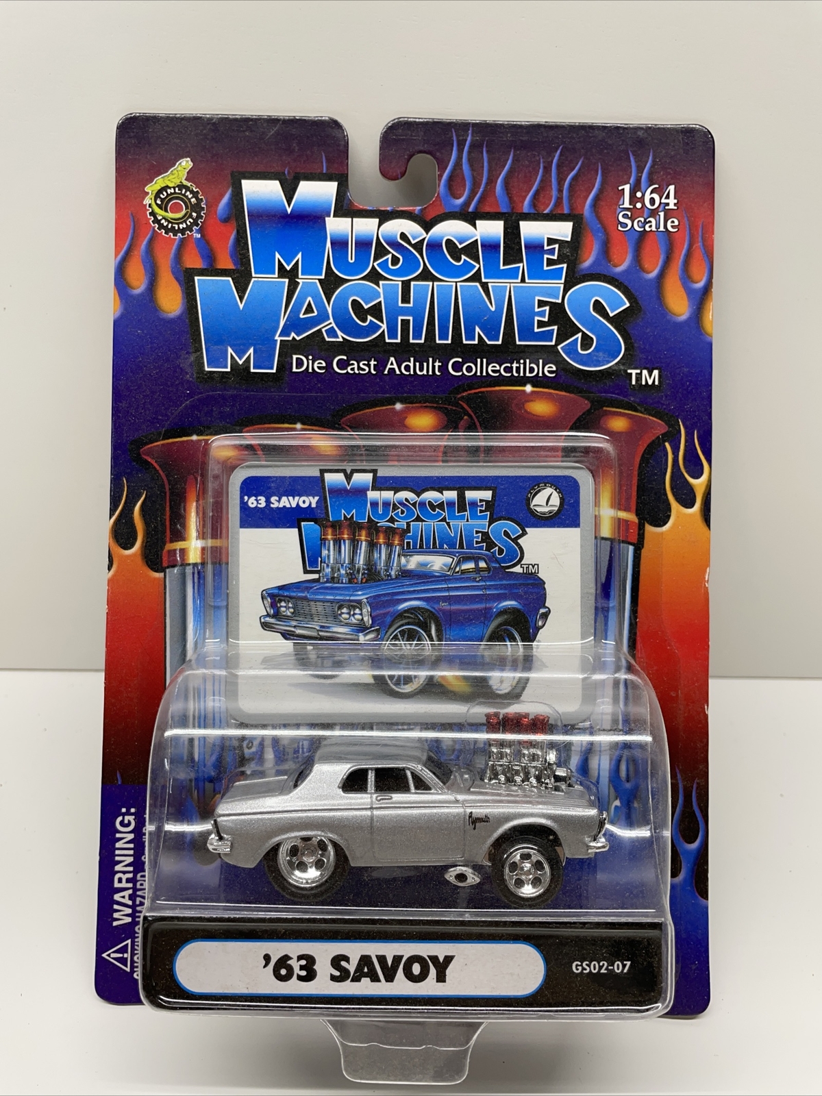 MUSCLE MACHINES '63 PLYMOUTH SAVOY - 2002 Gs02-07 1/64 Scale New | eBay