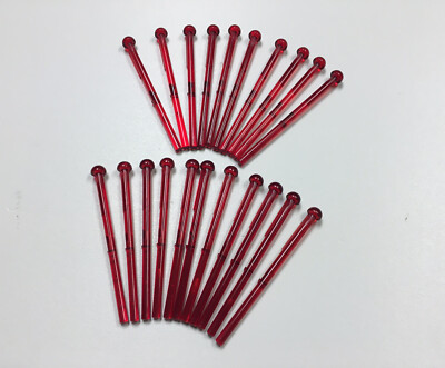 LOT OF 20 Star Wars LEGO Trans Red Bar w/ Round End Spring Shooter Dart ...
