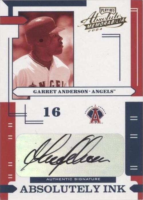 2004 Playoff Absolute Memorabilia - Absolutely Ink Garret Anderson #AI ...