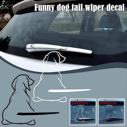 Moving Tail Dog Car Sticker Window Wiper Decals Rear Windshield ...