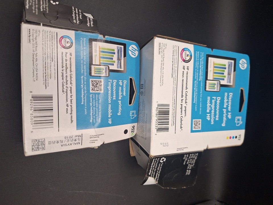 HP 952 Combo Pack Standard Capacity Ink Cartridges & 952 XL Open Box ...