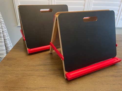 Double Sided Tabletop Easel Dry Erase Board Chalkboard Kids (2) | eBay
