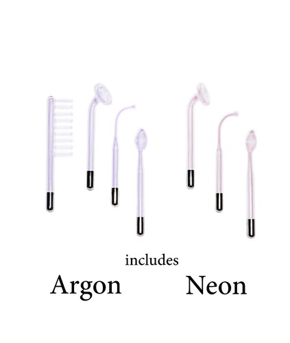 High Frequency Facial Argon Violet and Neon Red Glass Gas Electrodes ...