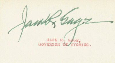 JACK R. GAGE - SIGNATURE(S) | eBay