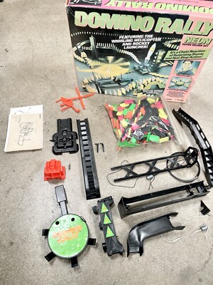 Domino Rally Neon Super Deluxe Set Vintage 1980s Stunt Helicopter ...