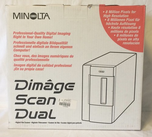 Minolta Dimage Scan Dual Digital 35mm Film Scanner Windows F-2400 ULTRA ...