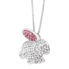 Crystaluxe Bunny Rabbit Pendant with Crystals in Sterling Silver, 18 ...