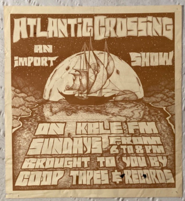 KBLE Seattle Radio Station Poster Atlantic Crossing An Import Show ...
