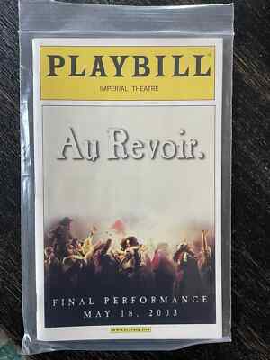 Les Miserables Final Performance on Broadway AU REVOIR Playbill May 18 ...