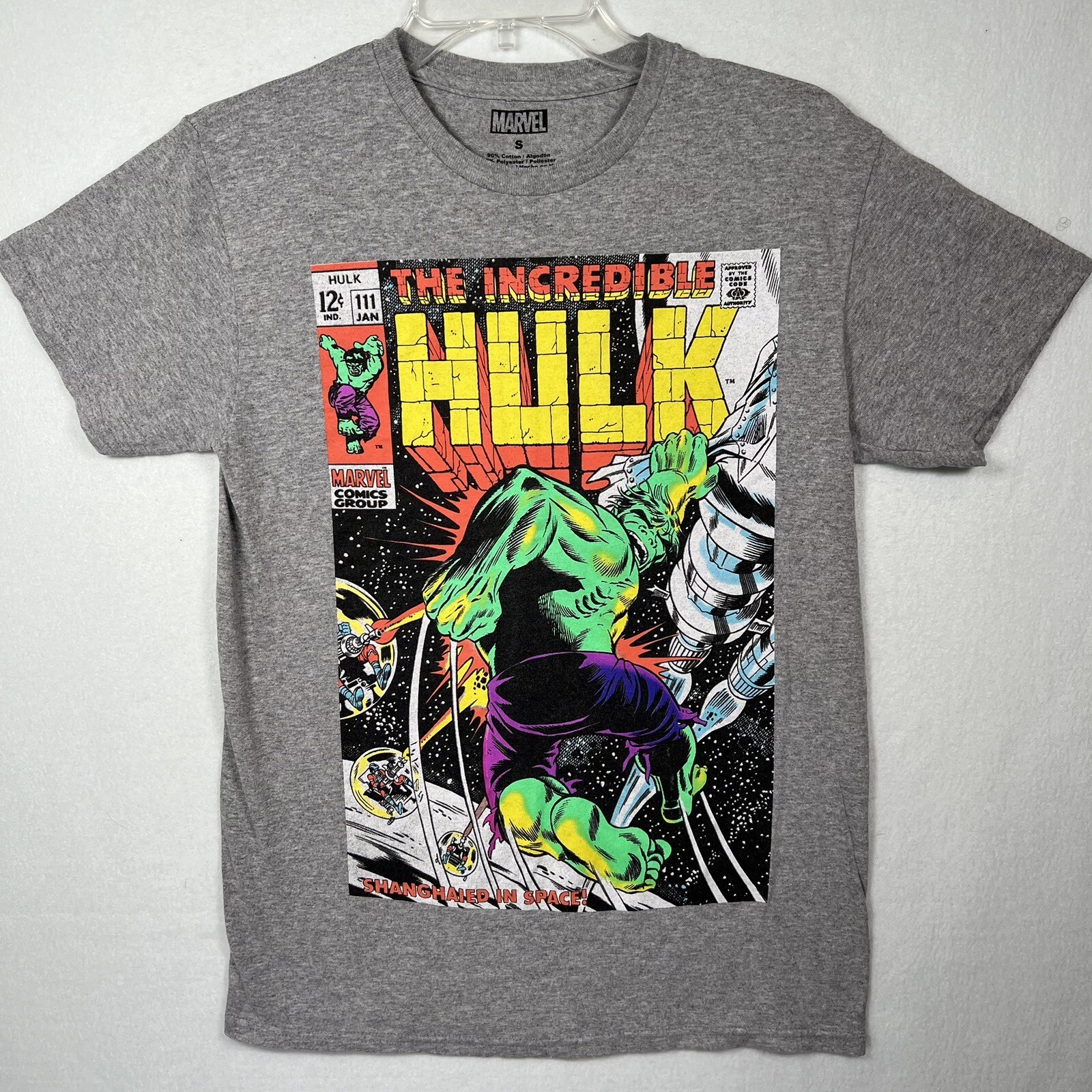 Marvel Incredible Hulk Graphic T-shirt Adult Small Gray Short Sleeves ...