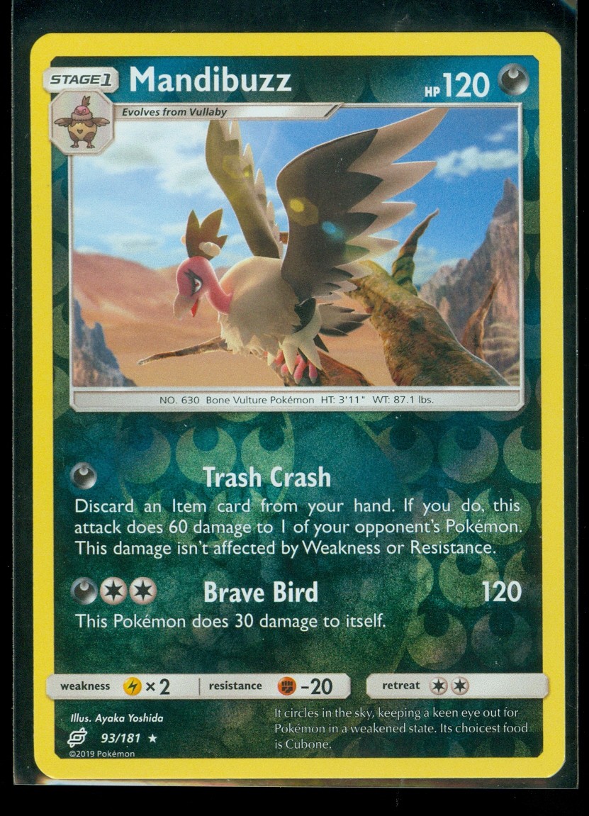 Pokemon MANDIBUZZ 93/181 - Team Up - RARE Rev Holo - MINT | eBay