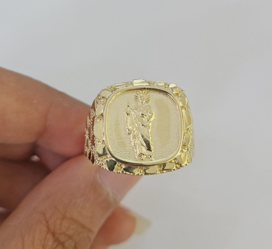 10k Yellow Gold Saint Jude Ring Casual Band Genuine Brand New | eBay