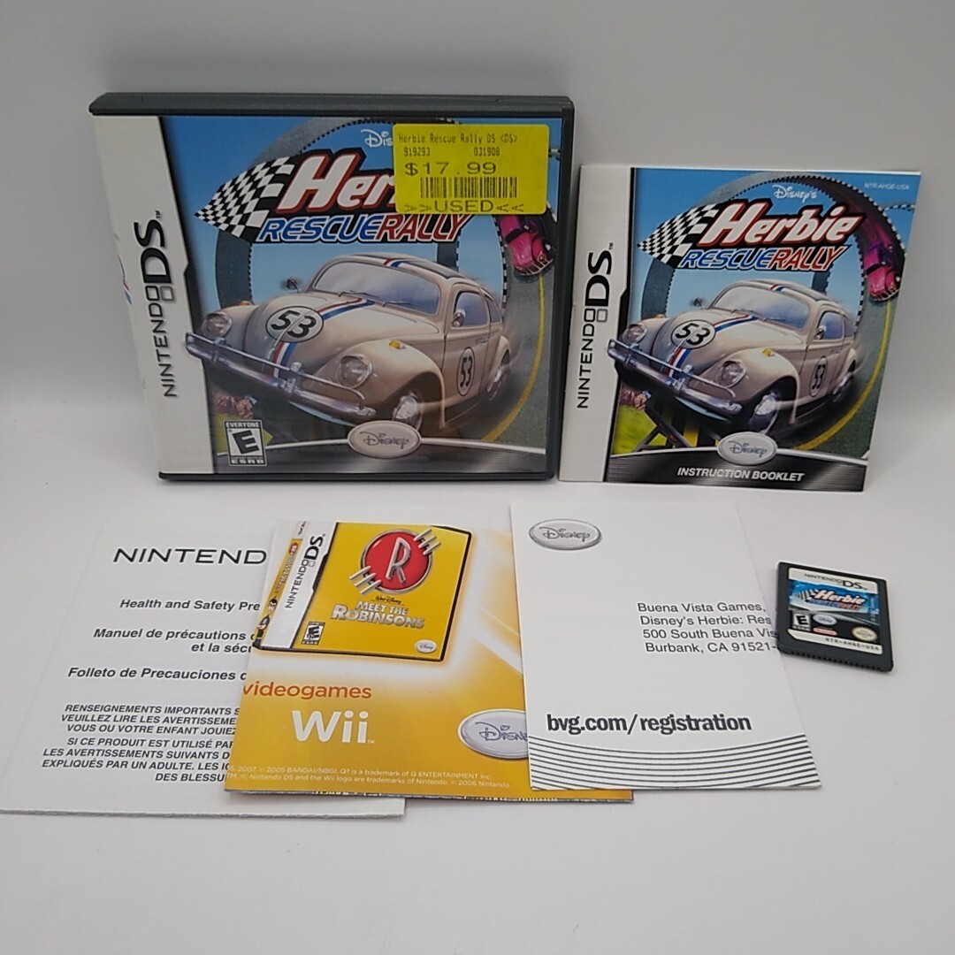 Disney's Herbie: Rescue Rally (Nintendo DS, 2007) CIB Complete Manual ...