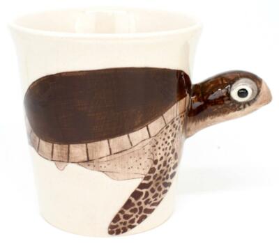 Sea Turtle 3D Coffee Tea Mug Cup 10 oz Ceramic Hand Painted Marine ...