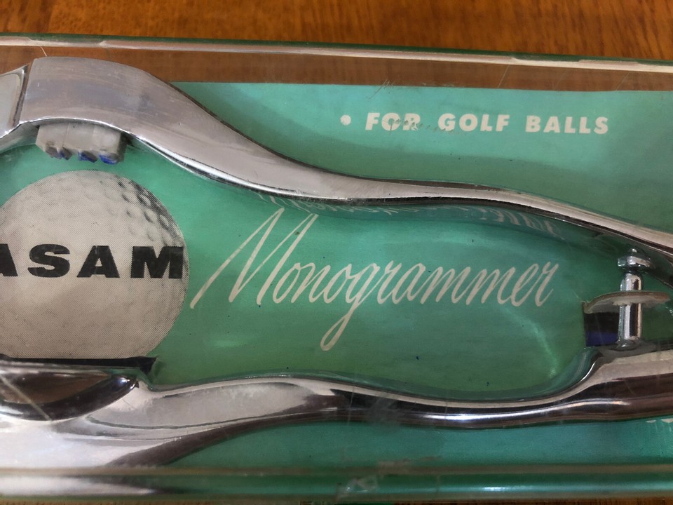 Vintage ASAM Products Golf Ball Monogrammer Initial Kit Made In Detroit ...