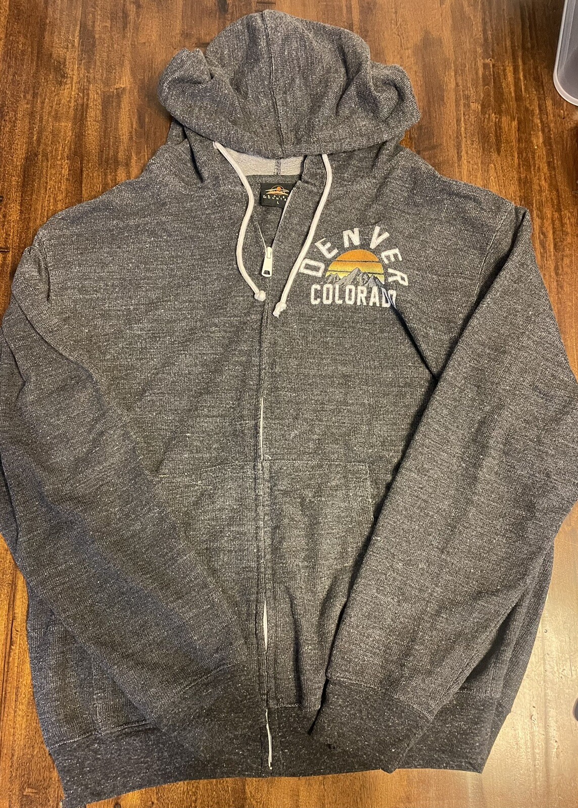 Prairie Mountain Denver Colorado Zip Up Hoodie Sweatshirt Size Large ...