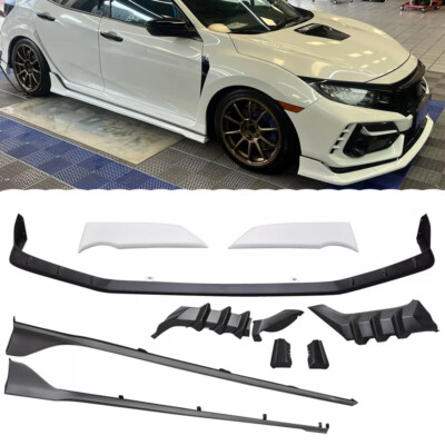 For Honda Civic 10Th FK8 Type-R FRP Front Splitter Lip Rear Diffuser ...