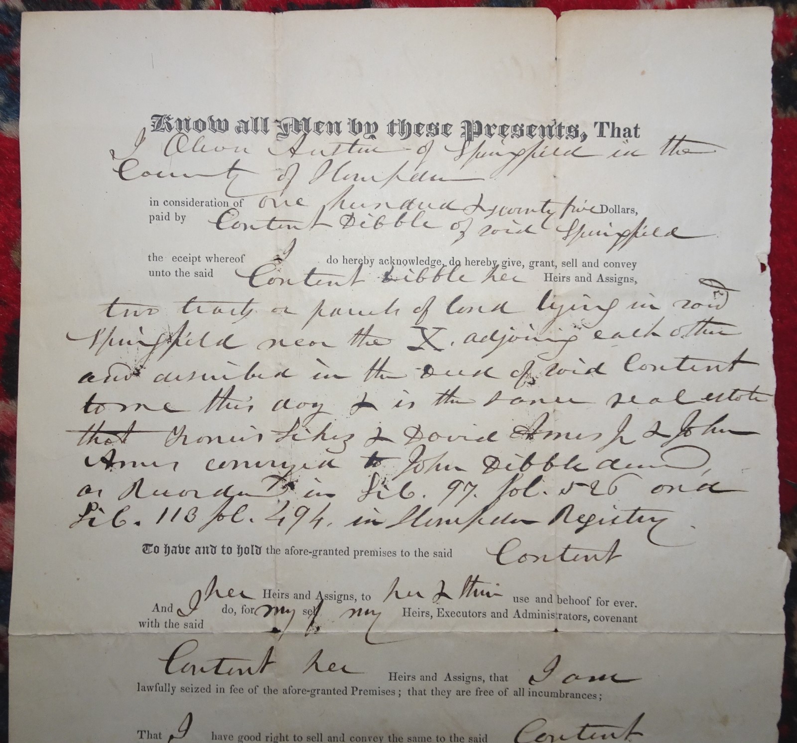 American Land Lease Mortgage INDENTURE Austin Dibble HAMPDEN ...