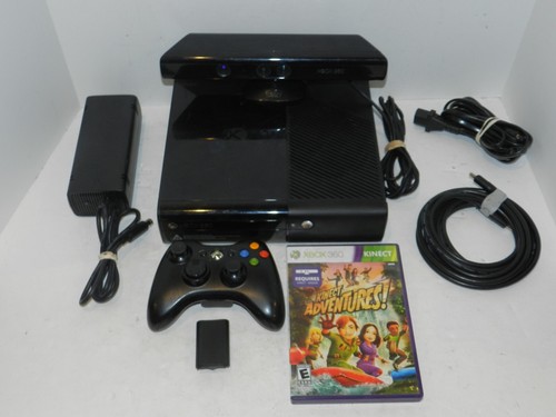 Matte Black Microsoft XBOX 360 E 500GB w/ Kinect Console System Tested ...