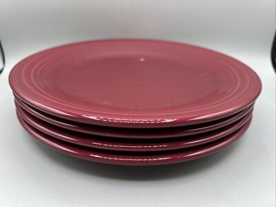 Fiestaware Scarlett Lunch Plate Fiesta Red 10 1/2 in Dinner Plate Set Of 4 *Read | eBay