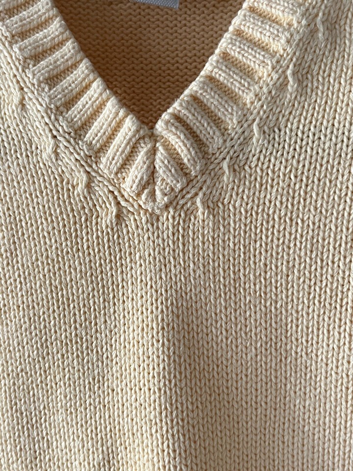 NWT Lands End Drifter Golden Yellow Sweater Vest Thick Gauge Chunky ...