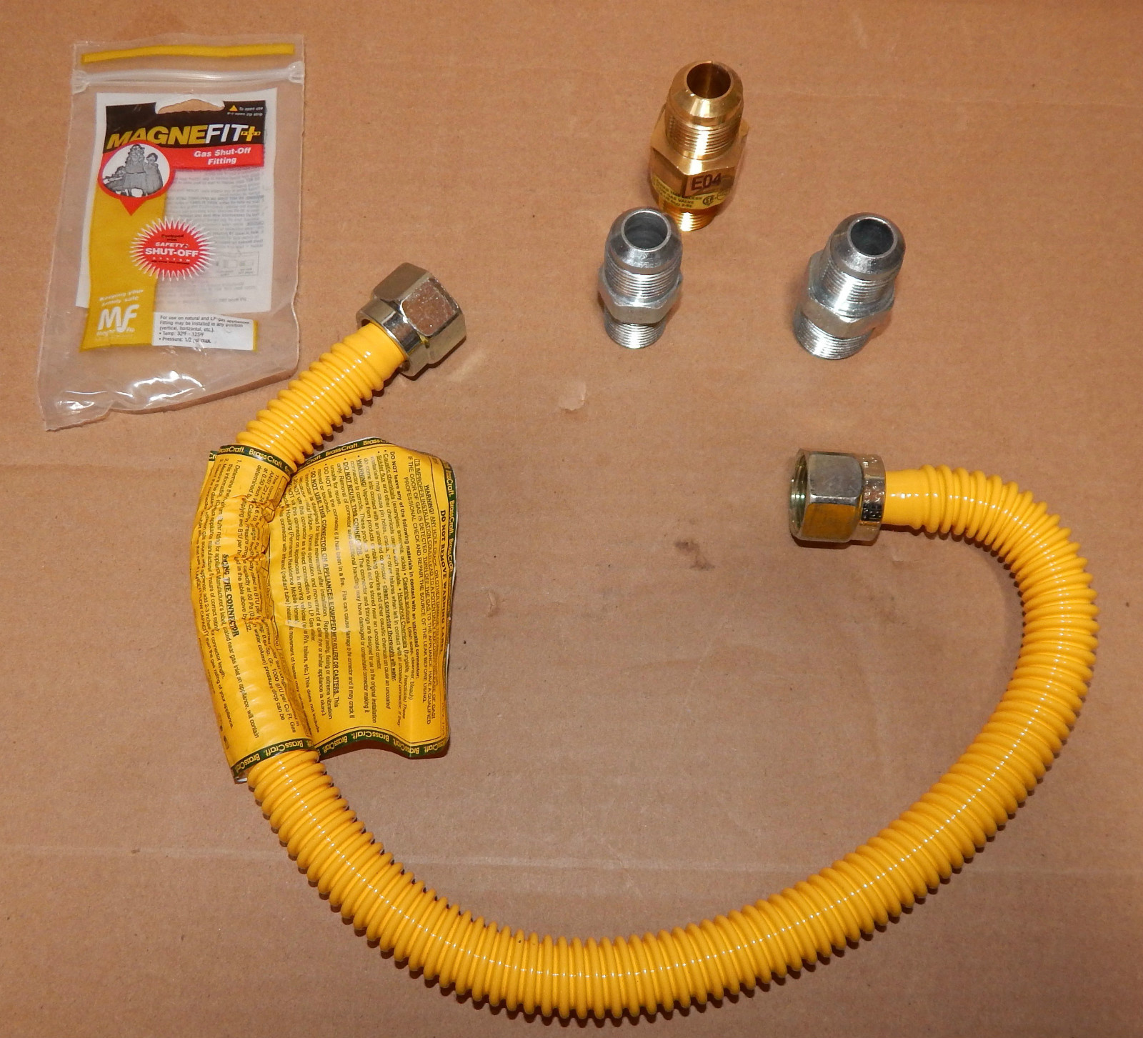 Magneflex Gas Connector Range & Oven 24"x1/2" 5/8" USA PSPV85324 Safety ...