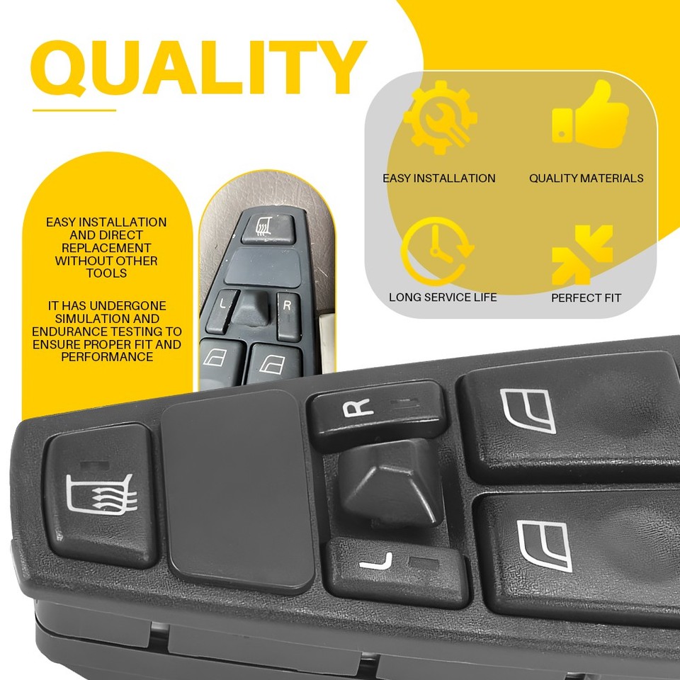 Driver Left Power Window Switch 18 Terminal for Volvo VN VNL 2005-2016 ...