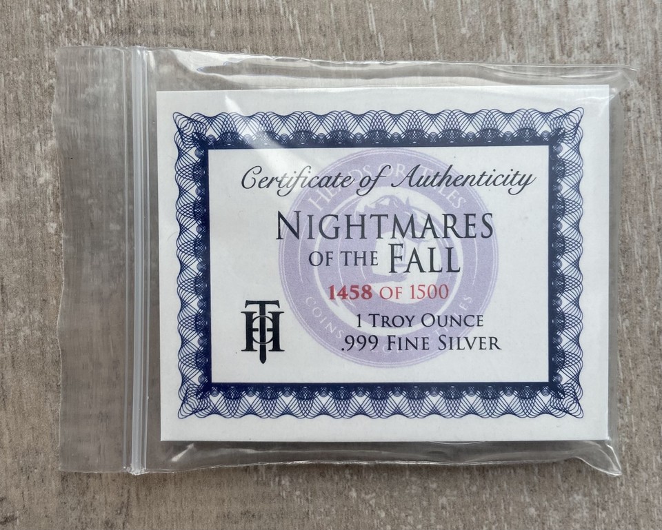 2016 Nightmares of the Fall Hobo Nickel .999 Silver Round Antique ...