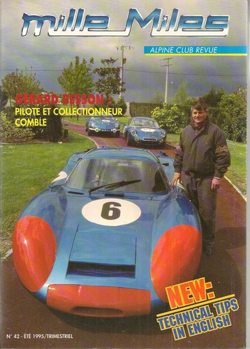 MILLE MILES 42 S1 1995 GERARD BESSON PILOTE ALPINE A610 1991 1995 A610 ...
