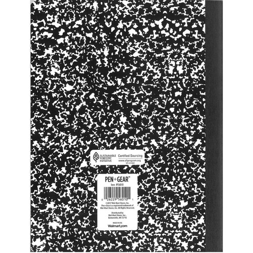 Pen + Gear Composition Book, Wide Ruled, 100 Pages, 9.75" x 7.5" Pen ...