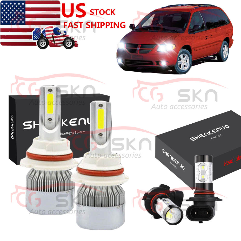 For Dodge Caravan Grand Caravan 2001-2007 - LED Headlight Bulbs 9007 ...