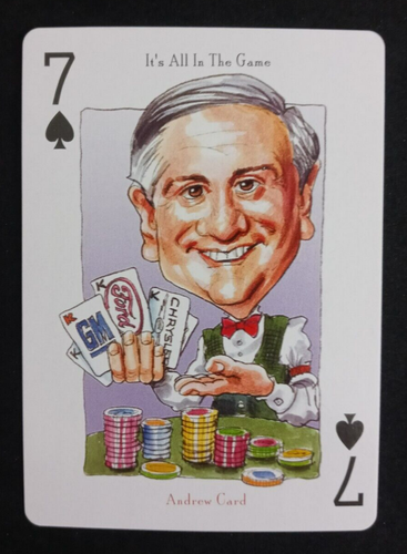 2004 Politicards Playing Card Red Back Andrew Card 7 Spades | eBay