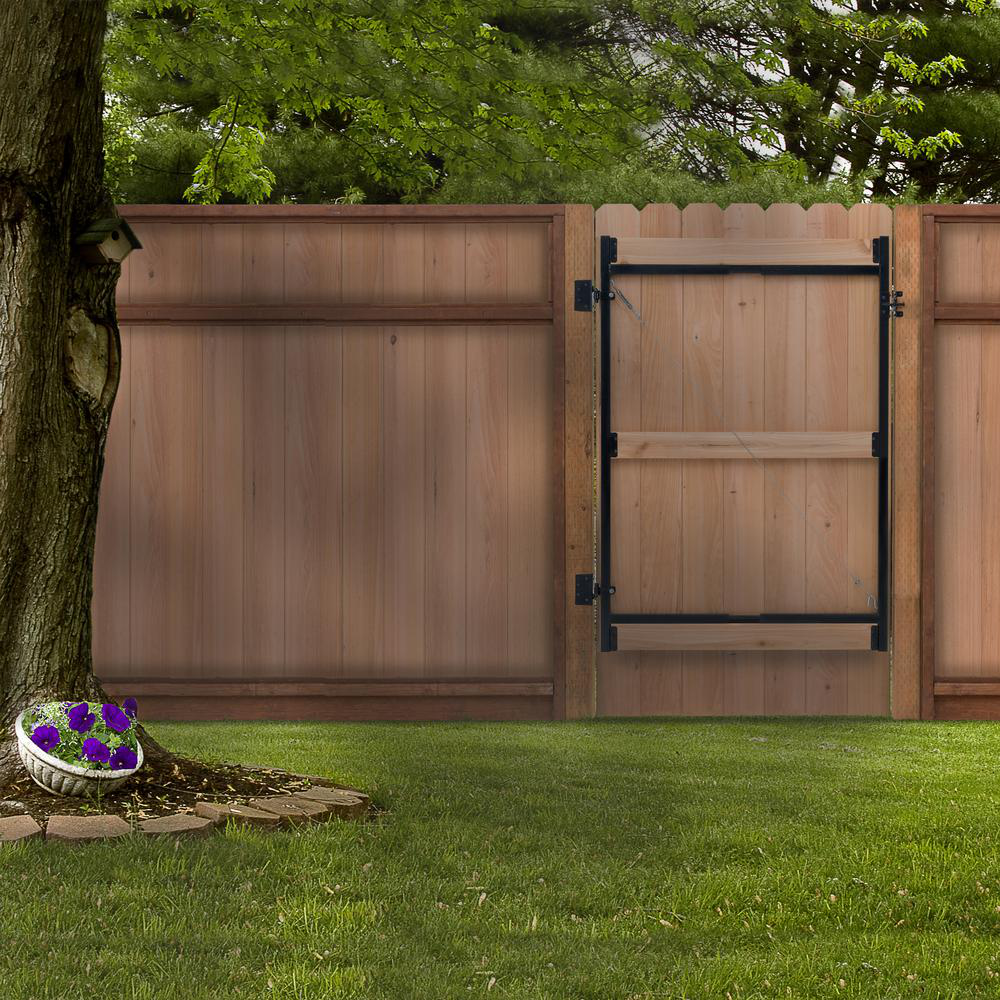 3 Rail Wood Fence Gate Frame Kit Contractor Series Adjustable 60in / 36 ...