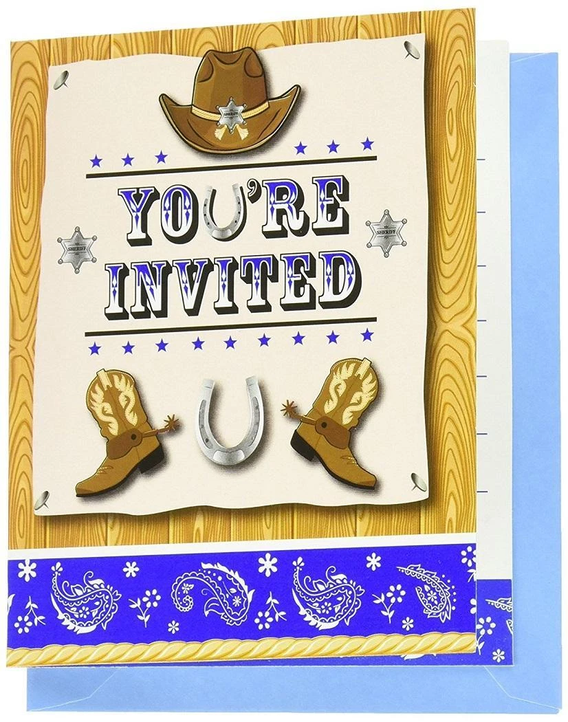 Western Theme Birthday Cards
