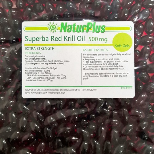 SUPERBA Red Krill Oil 500mg EXTRA Strength 30 Capsules - NaturPlus ...