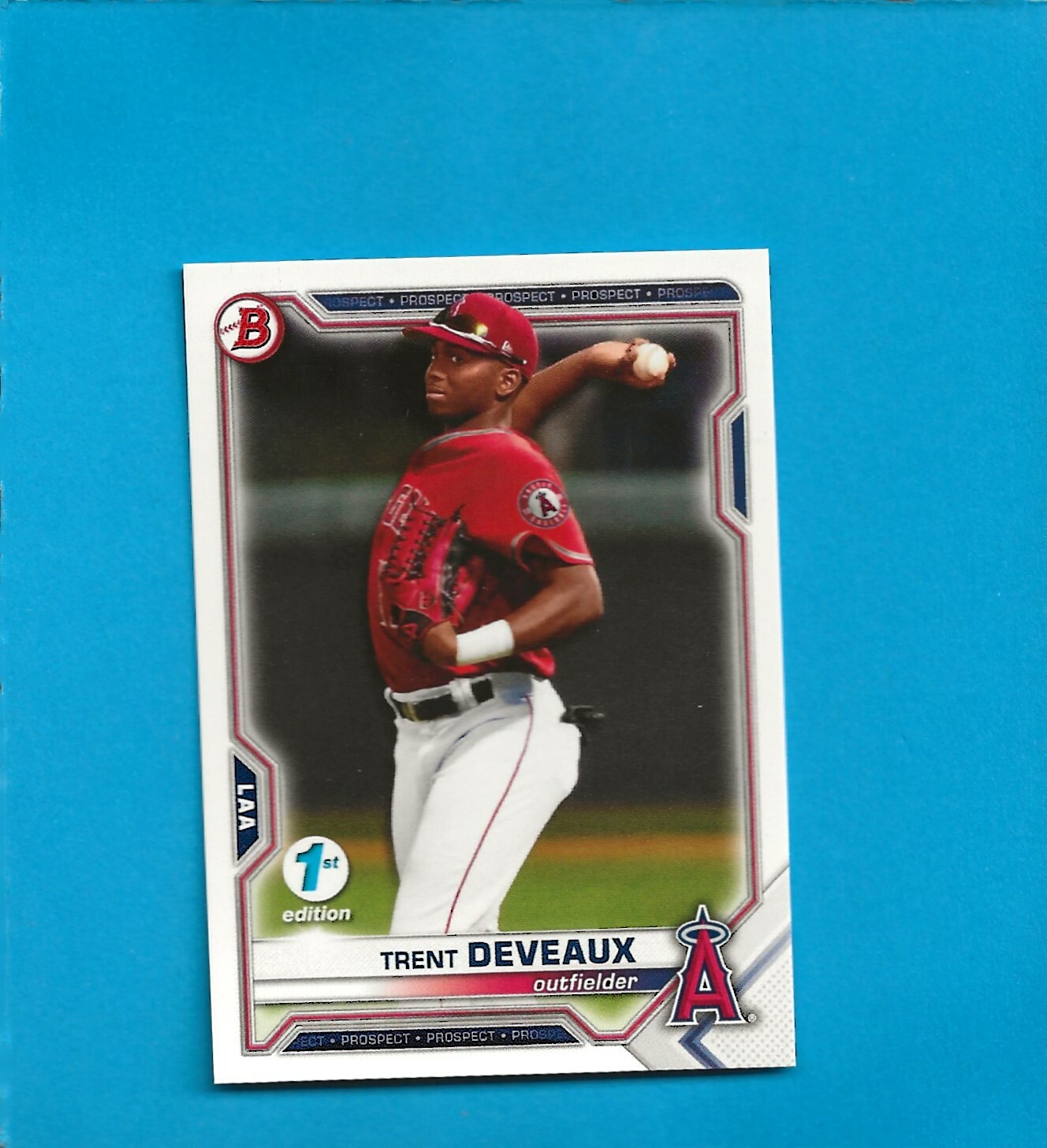 2021 Bowman 1st Edition Trent Deveaux BD-133 Los Angeles Angels | eBay