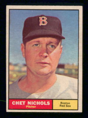 1961 TOPPS BASEBALL # 301 CHET NICHOLS INV J8311 | eBay