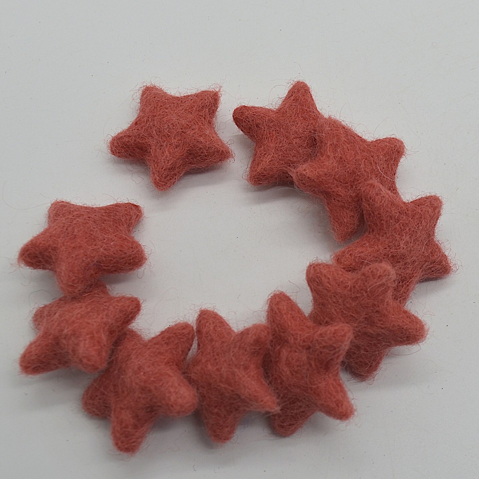 100% Wool Felt Stars- 3cm – 10 pcs - Pick from 90 Colours – Craft ...